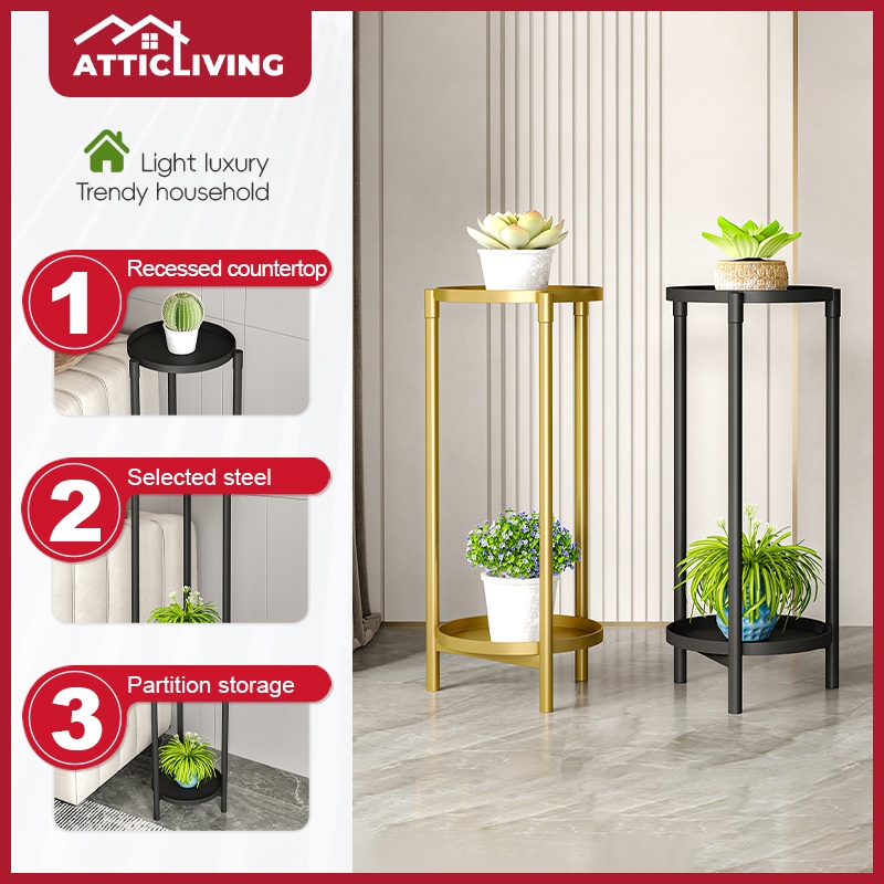 Jual ATTICLIVING Rak Bunga Pot Standing Rak Tamaman Rak Hiasan Rumah ...