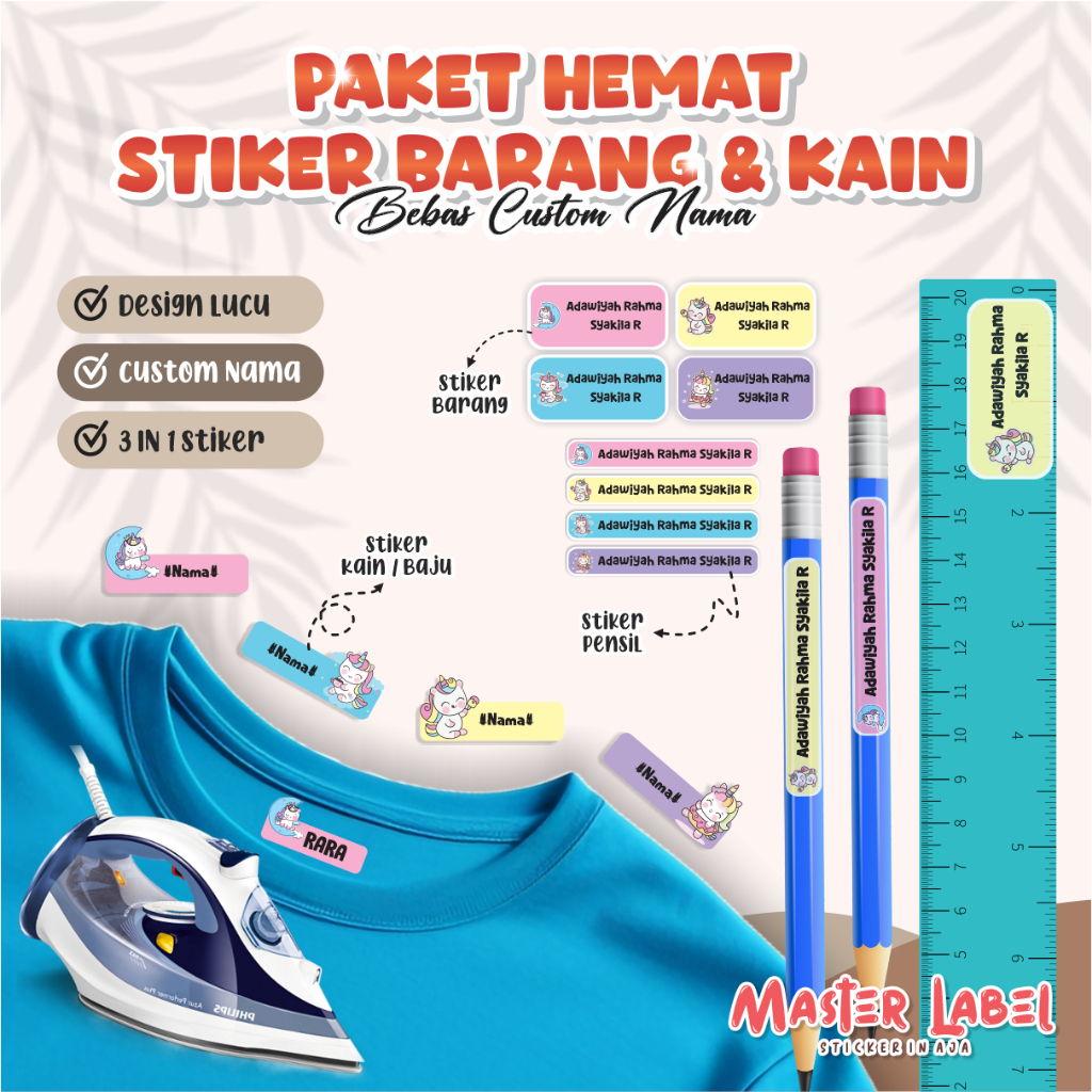 Jual Paket Stiker Back To School Stiker 3IN1 Stiker Kain dan Stiker ...