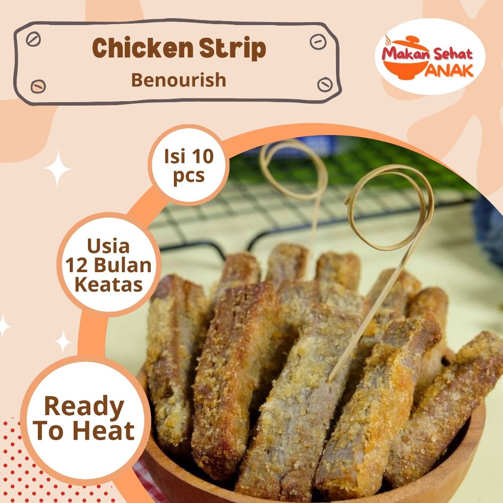 Jual Benourish Chicken Strip Reguler MPASI 12 Tahun Keatas By Makan ...