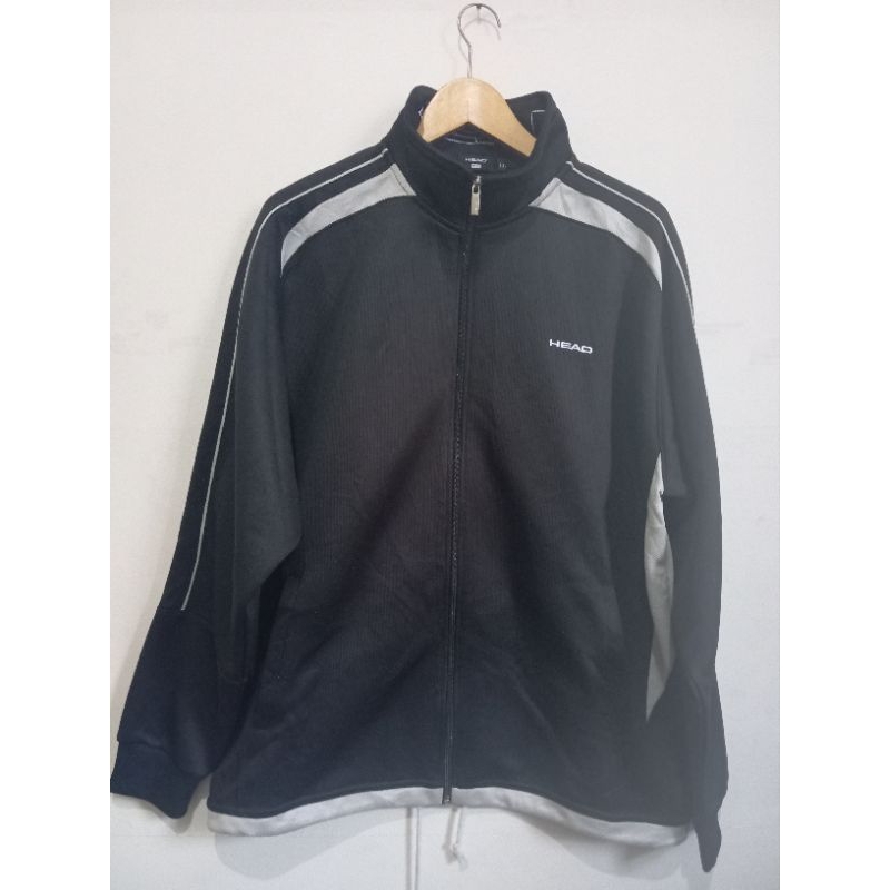 Jual Jacket Tracktop Merek Head Warna Hitam Bahan Lotto Poliester Tebal ...