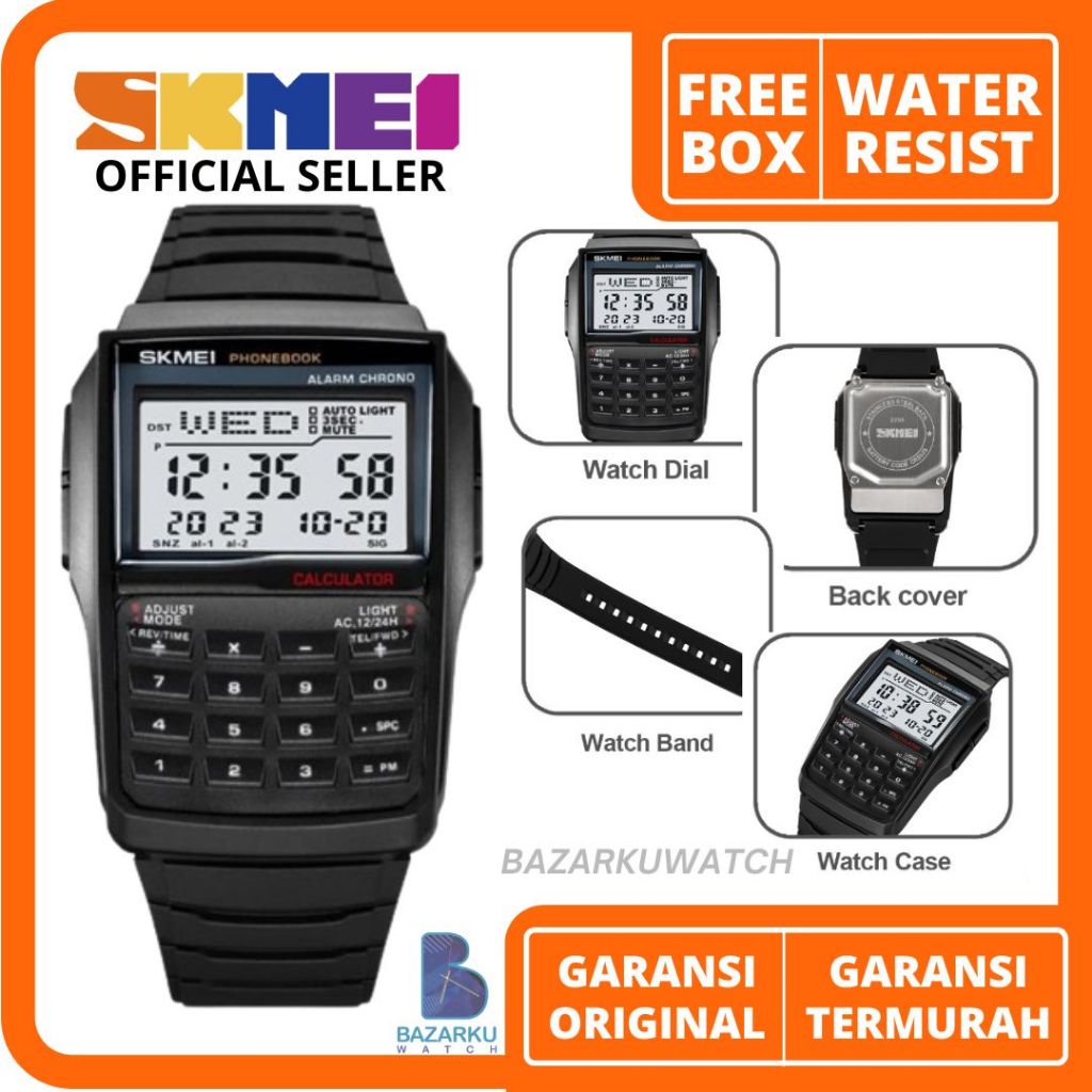 Jual Jam Tangan Kalkulator Skmei 2255 Jam Tangan Pria Skmei Jam Tangan ...