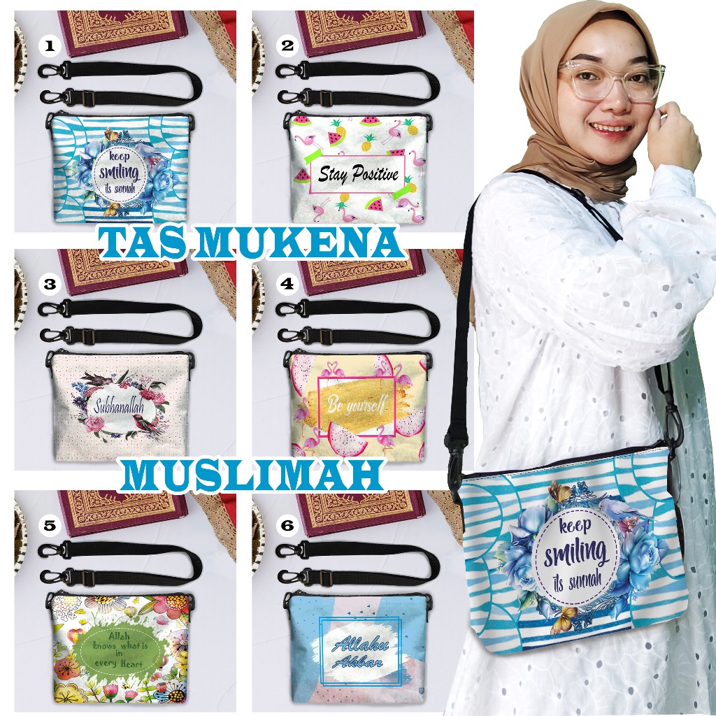 Jual TAS MUKENA MUSLIMAH SLING BAG CANTIK TAS SOUVENIR | Shopee Indonesia