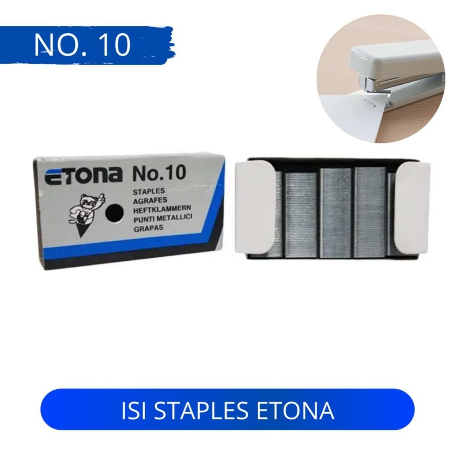 Jual Isi Staples Etona No 10 Kecil Refill Hekter Stapler | Shopee Indonesia