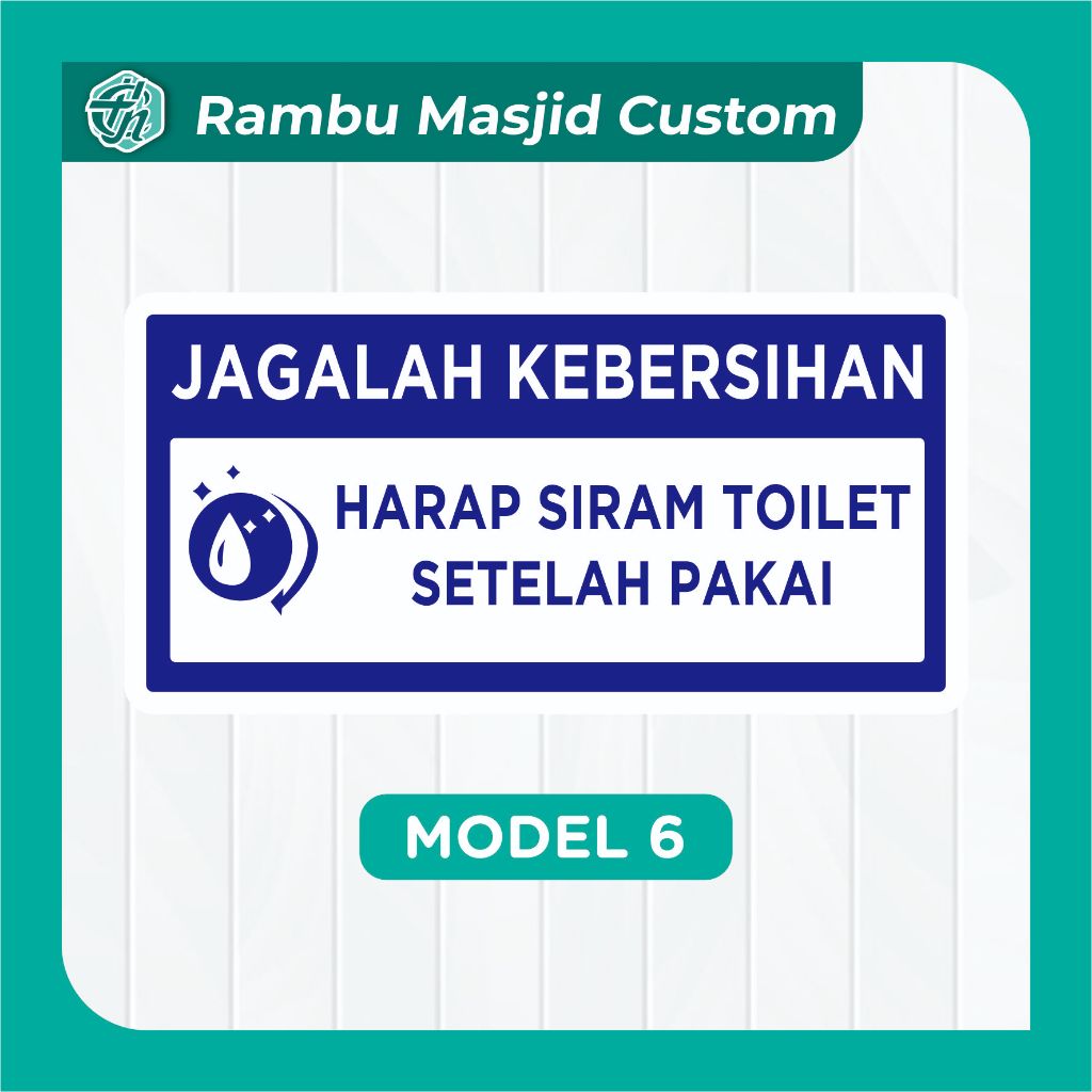 Jual Akrilik/ Rambu/ Sign Masjid Arah Tempat Wudhu- 30cm x 15cm ...