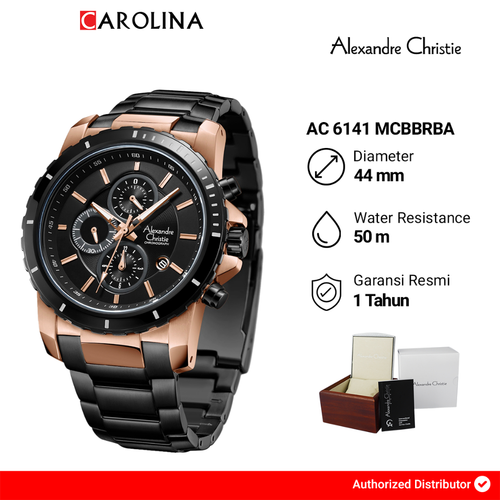 Jual Jam Tangan Pria Alexandre Christie Chronograph AC 6141 MCBBRBA ...