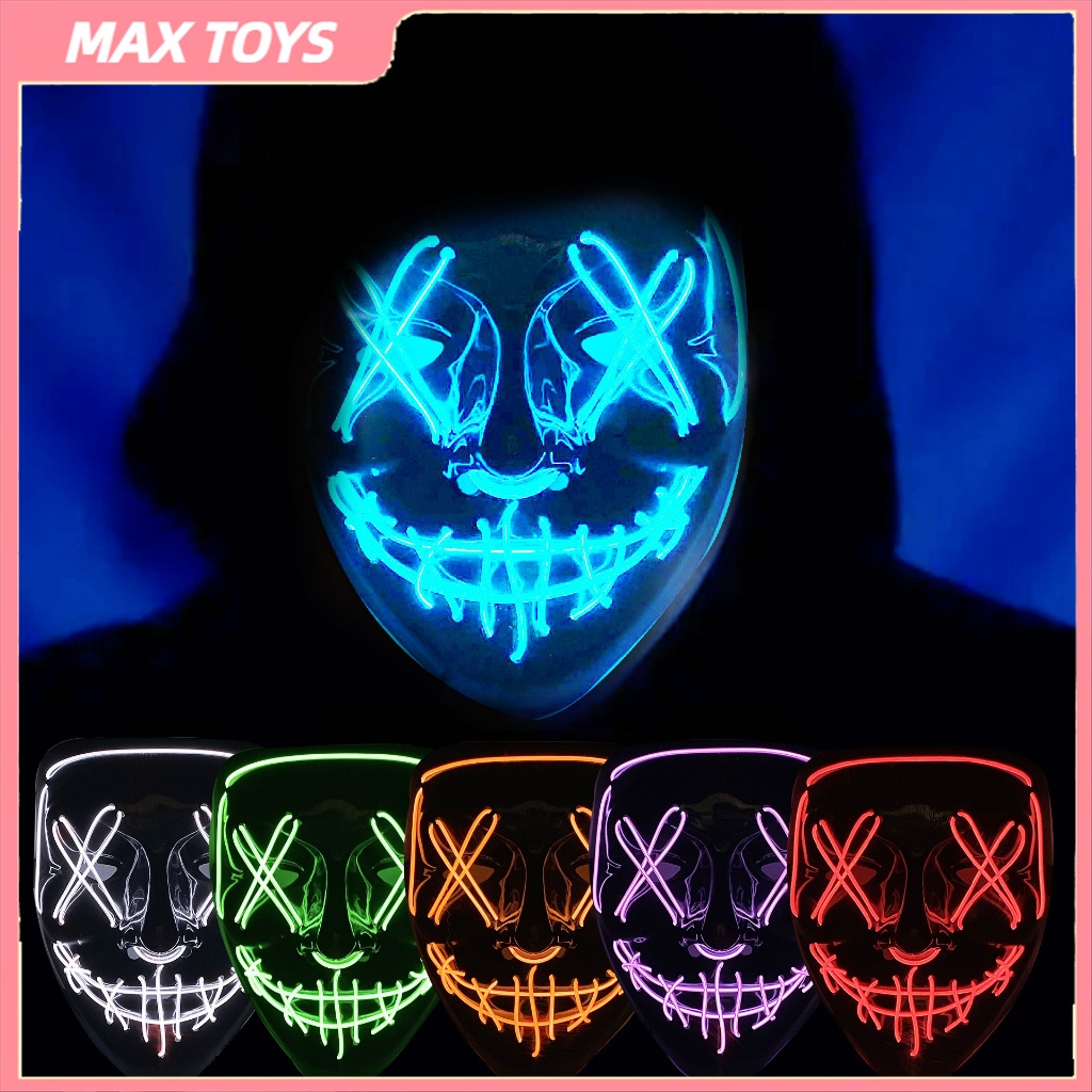 Jual MAX TOYS Topeng LED Scary Berbagai Warna Tanpa Baterai untuk ...