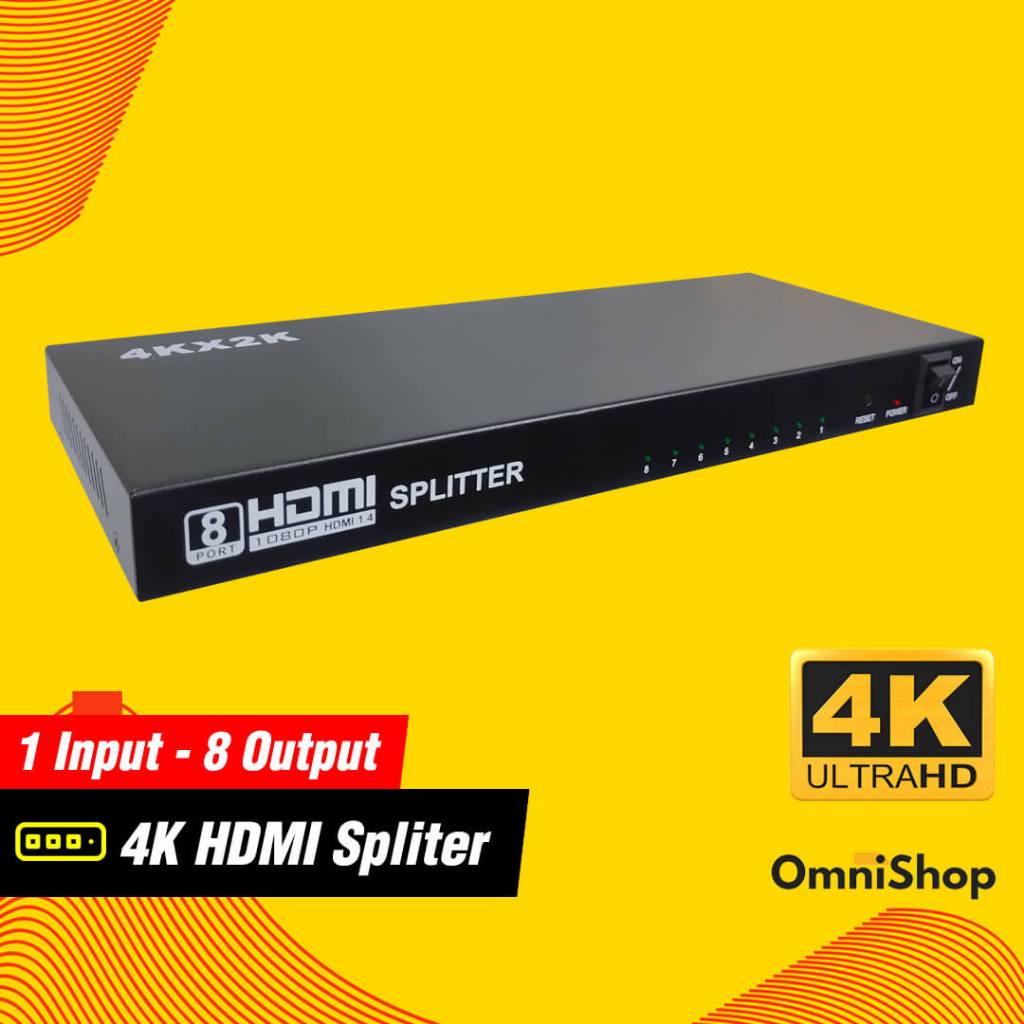 Jual HDMI Splitter 8 Port Full HD 4K | HDMI Spliter 1 In 8 Out | Shopee ...