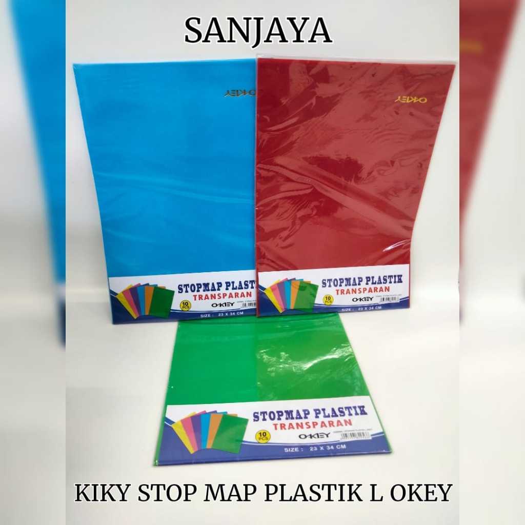 Jual Kiky Stopmap Plastik Map L Transparan Folio F4 / Stopmap Plastik ...