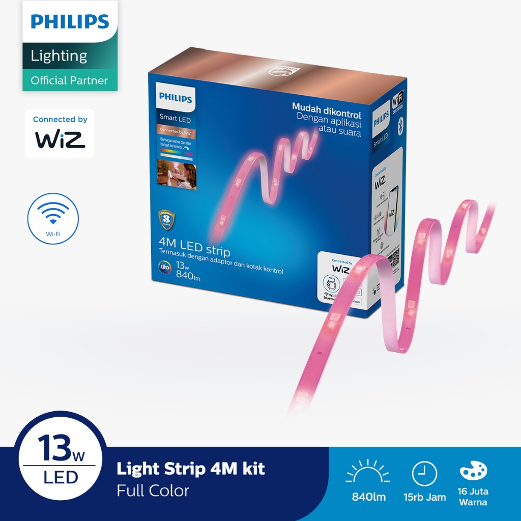 Jual Philips Lampu Smart Wifi LED Strip 4M 13W - Color & Tunable Whit ...