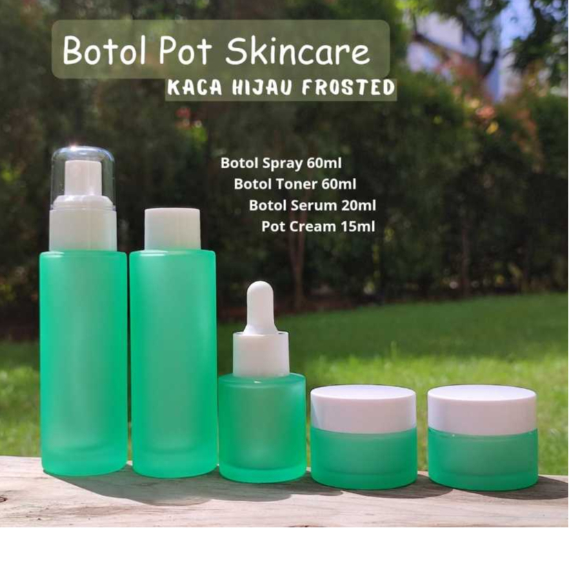 Jual Botol Skincare Kemasan Paket Series Skincare Botol Pot Cream Botol ...