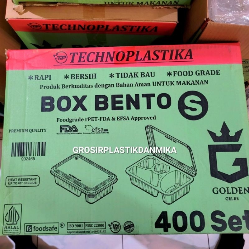 Jual [ GRAB / CARGO ] 1 KARTON MIKA BOX BENTO S / MIKA BENTO SEKAT 4 ...