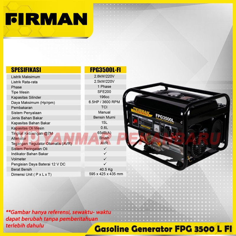 Jual Genset Firman 2800WATT FPG 3500L | Shopee Indonesia