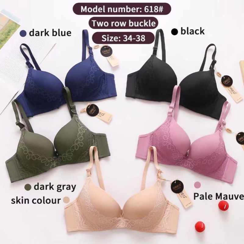 Jual ( PAKET 3 PCS ) BH WANITA PUSH UP OREO BRA KAWAT PEREMPUAN CUP B BUSA TEBAL OREO - 618 ...