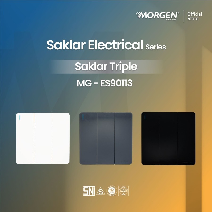 Jual Saklar Inbow Triple Tiga Premium MG ES90113 SNI Morgen | Shopee ...