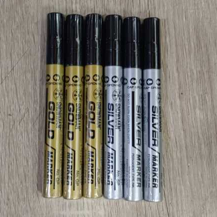 Jual Spidol emas / gold / silver snowman permanent - Gold harga per pcs ...