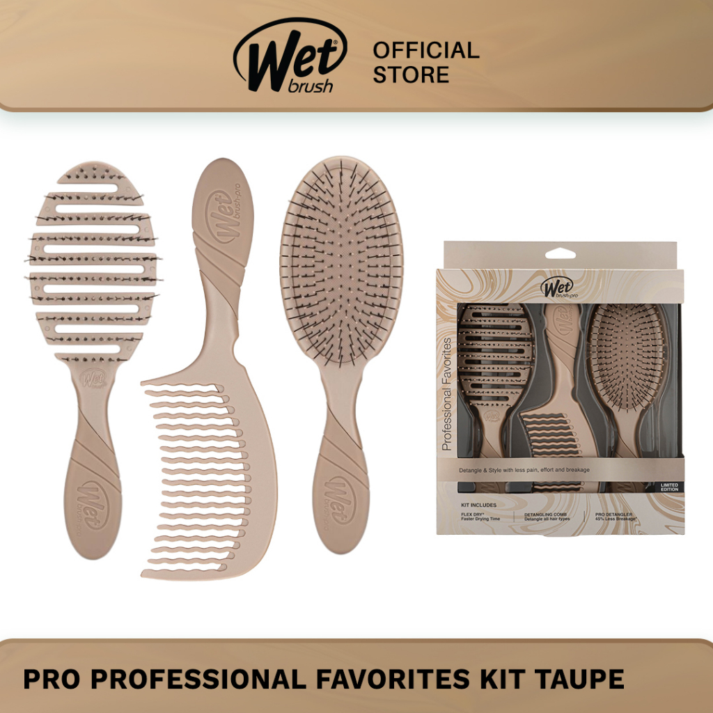 Jual The Wet Brush Kit Pro Professional Favorites Taupe | Shopee Indonesia