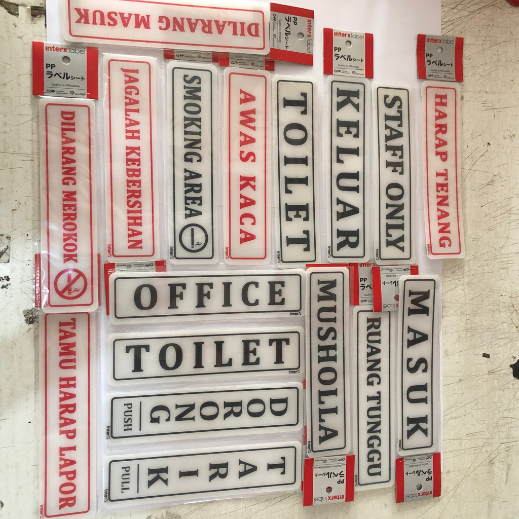 Jual Acrylic Sign 2mm Bening + Stiker (Sesuai Design Request), Ukuran ...