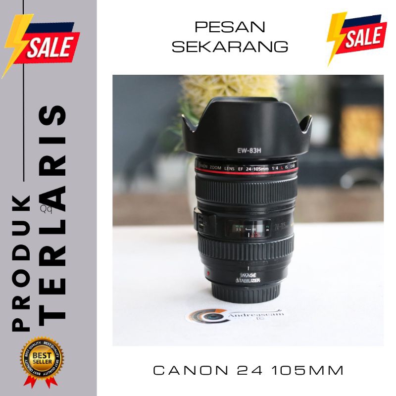 Jual LENSA CANON 24-105MM F4 L IS USM MULUS TINGGAL PAKAI | Shopee Indonesia
