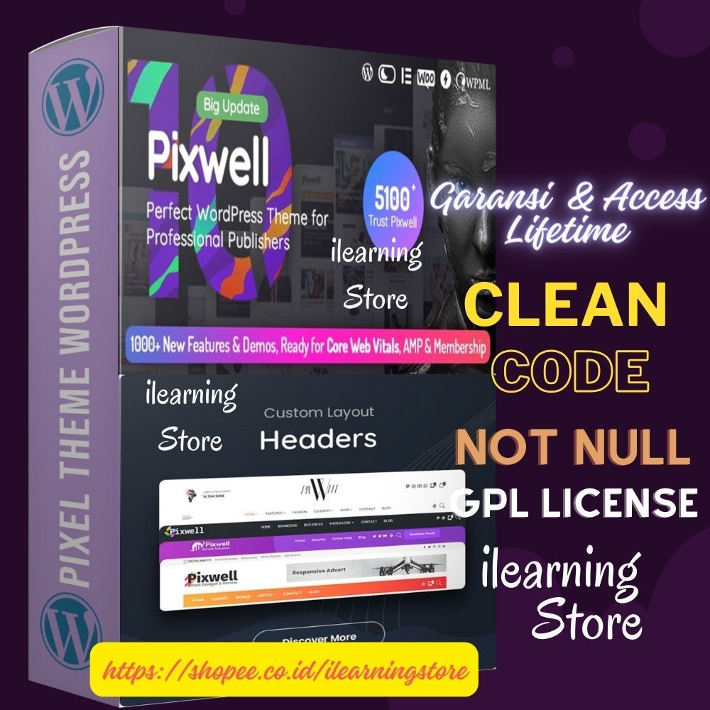 Jual [WT06] Pixwell - Modern Magazine (100% GPL & Lifetime Access) | Shopee Indonesia