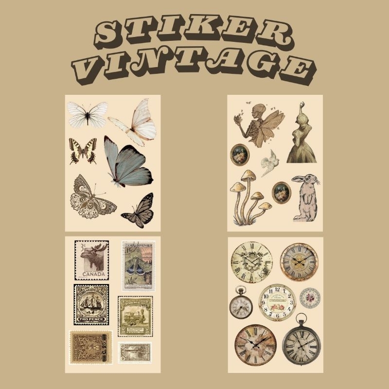 Jual STIKER AESTHETIC || STIKER VINTAGE || STIKER JURNAL VISUAL ...