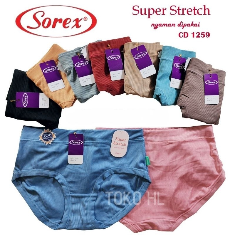 Jual Isi 3 PCS, 6 PCS CD Sorex 1259 Basic Celana Dalam Wanita Super Stretch | Shopee Indonesia