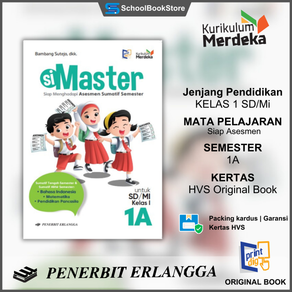 Jual Buku Si Master Untuk SD MI Kelas 1 Semester 1A Kurikulum Merdeka ...