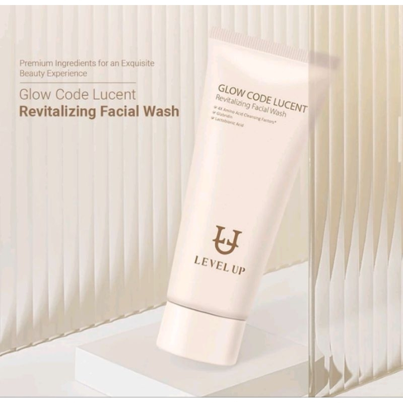 Jual Level Up Glow Code Lucent Revitalizing Facial Wash 100gr - Sabun ...