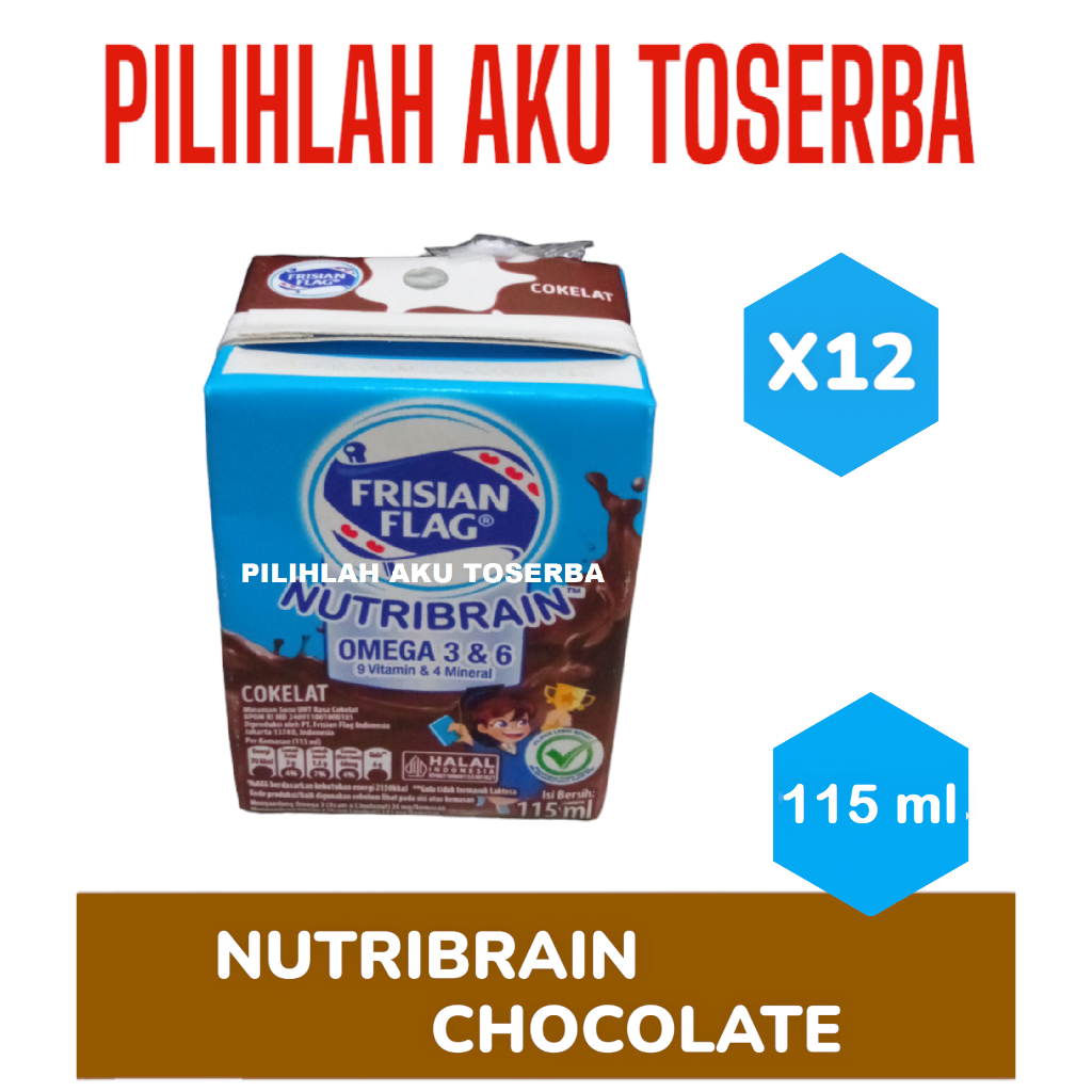 Jual Susu Frisian Flag NUTRIBRAIN CHOCOLATE 115 ml - ( HARGA 12 pcs ) | Shopee Indonesia