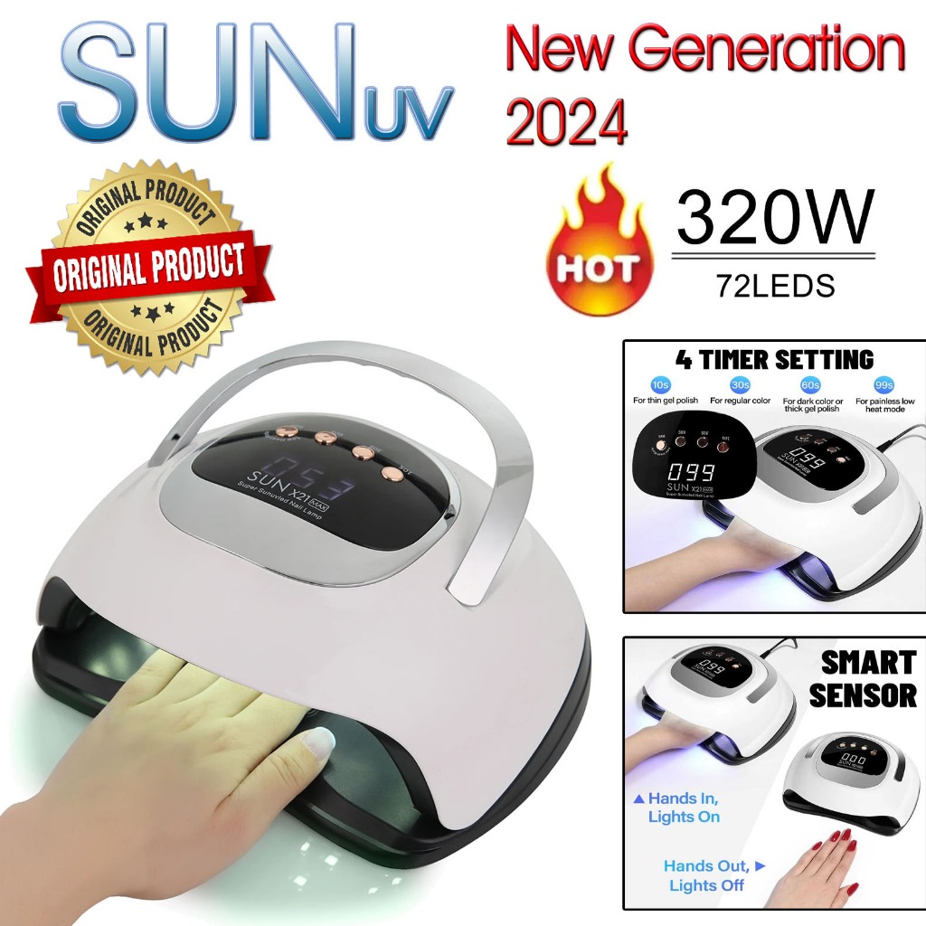 Jual SUN X21 Max 320W UV LED Pengering Kutek Kuku PROFESIONAL SALON 72 ...