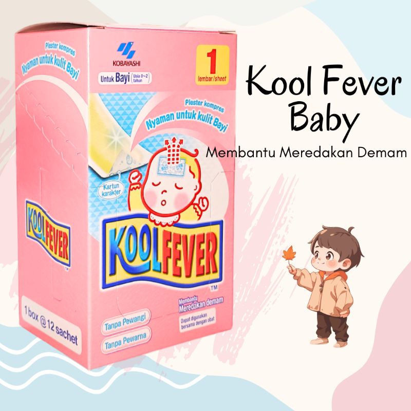 Jual Per lusin Kool Fever Baby Plester Kompres Demam Bayi | Shopee ...