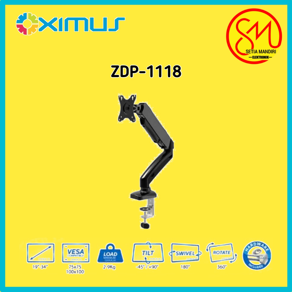 Jual Bracket TV Monitor LED LCD Gas Spring OXIMUS ZDP1118 1118 Tilt ...