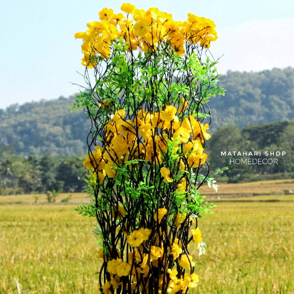 Jual 1 BAMBU ULIR BERBAGAI MACAM TIPE BUNGA & DAUN 170 CM (Minimal ...