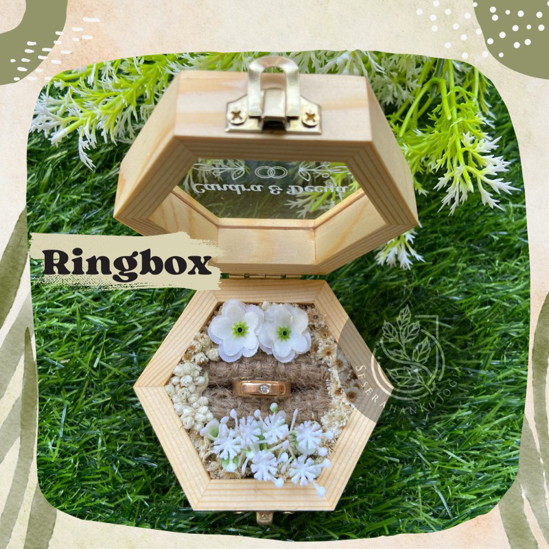 Jual box cincin box nikah box tunangan free custum nama | Shopee Indonesia