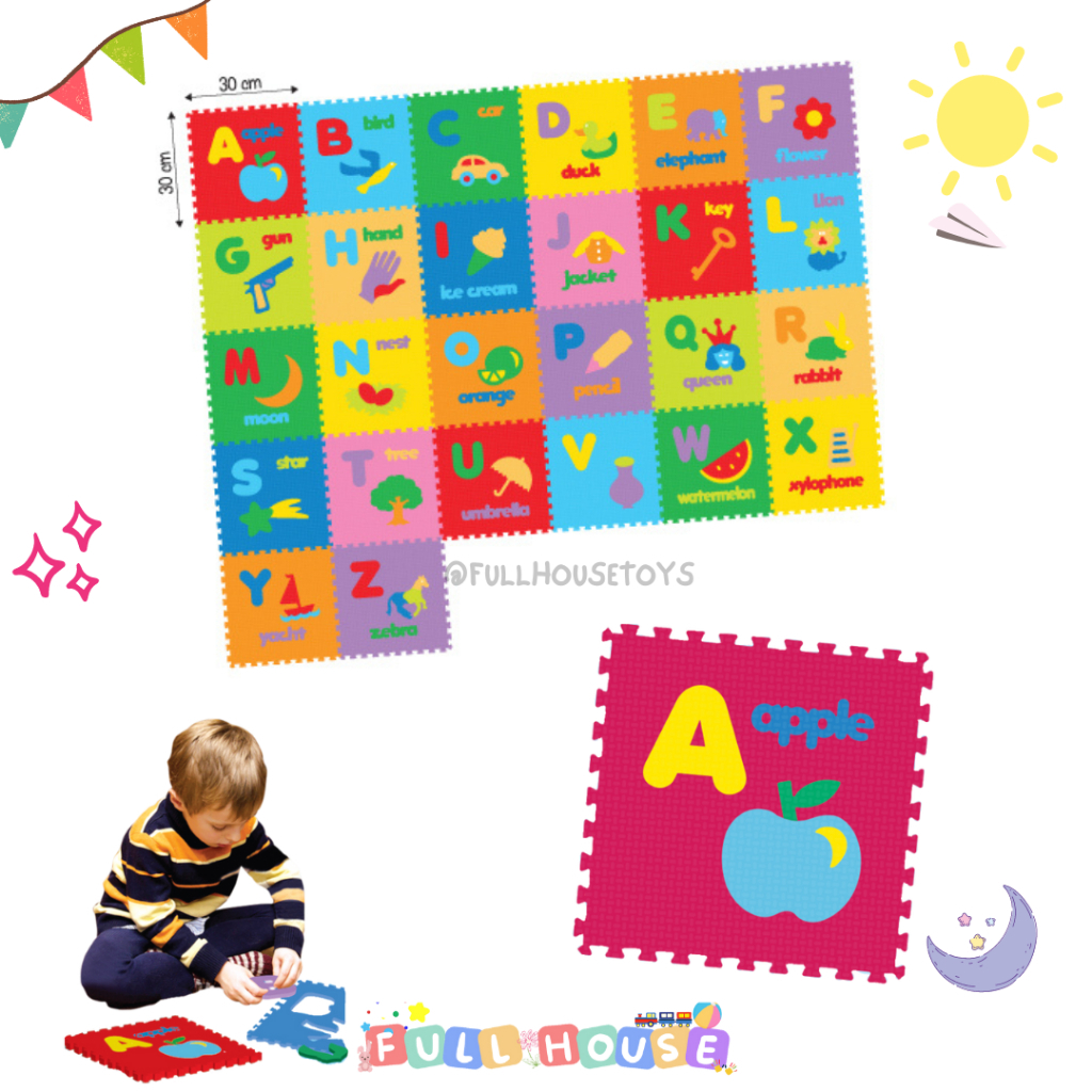 Jual KARPET ANAK EVAMATS ALAS LANTAI PUZZLE PRINTING UNIMATS UKURAN 30 ...