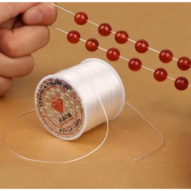 Jual Benang Karet elastis 1 Roll || Tali benang karet Elastis | Shopee ...