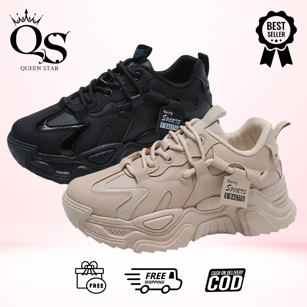 Jual QS NEW Sepatu Sneakers Wanita Import FREE BOX Premium QS46-E ...