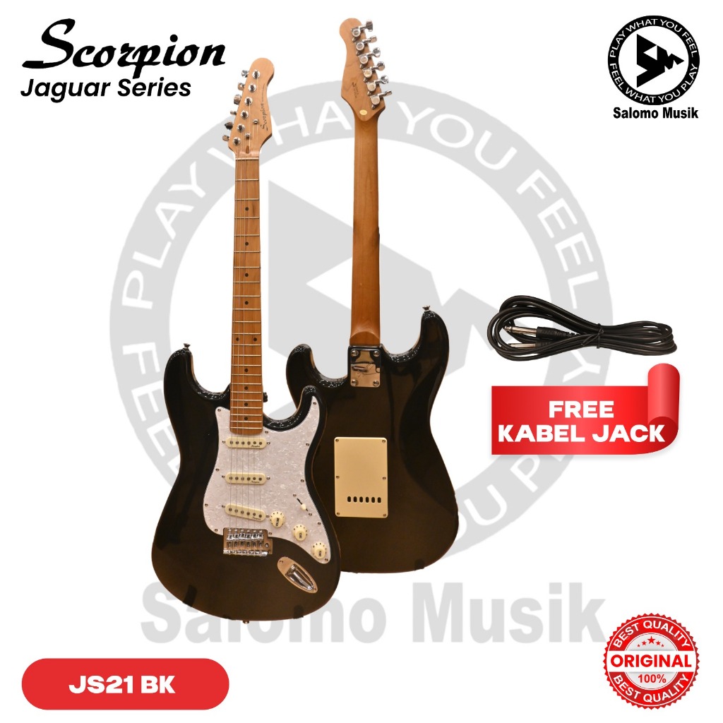 Jual Gitar Elektrik Scorpion JS21 Stratocaster Roasted Maple Series SSH ...