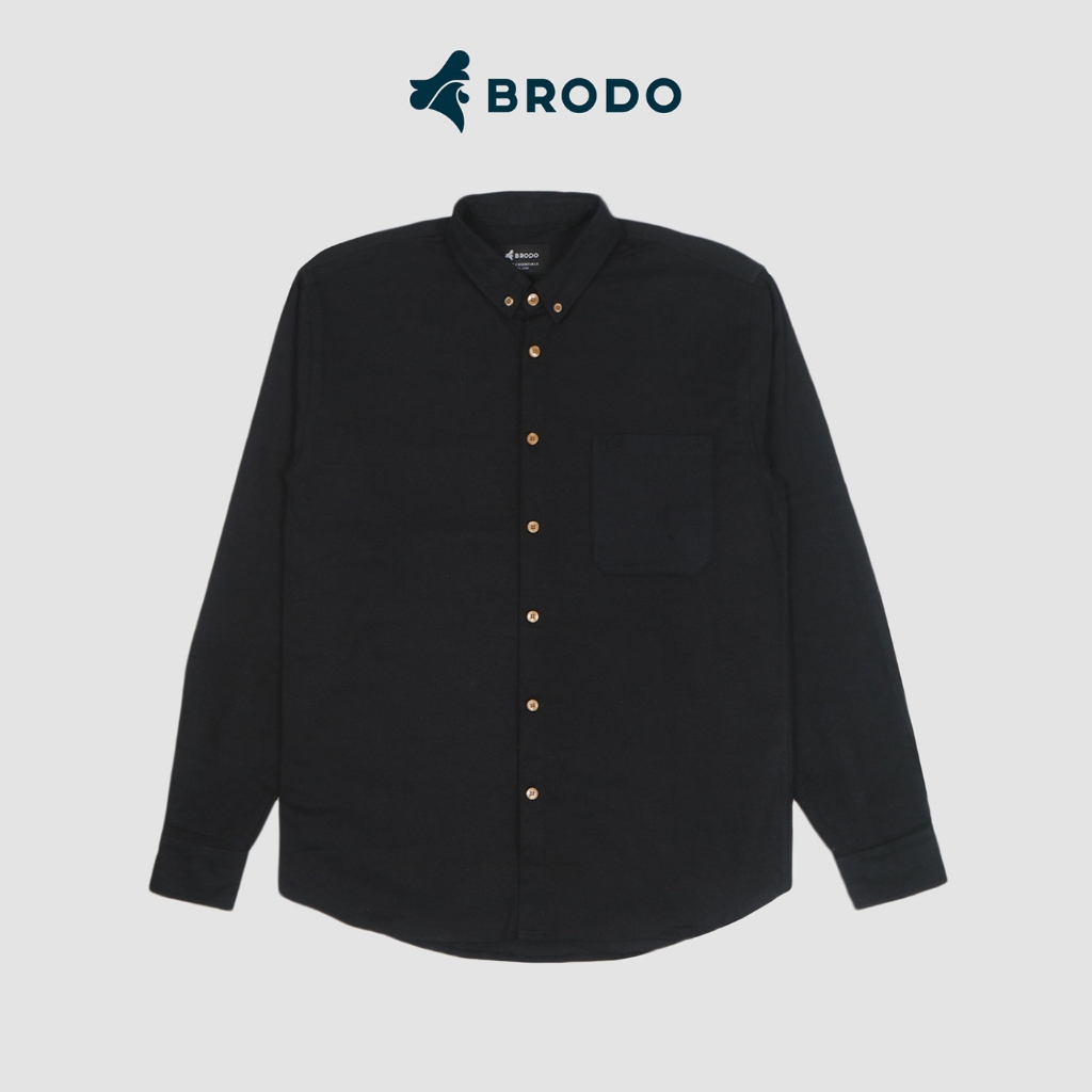 Jual BRODO - Kemeja Broshirt Long Black | Shopee Indonesia