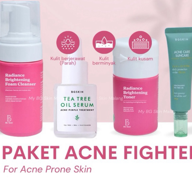 Jual Paket Beauty Glow Acne Fighter new packing | Shopee Indonesia