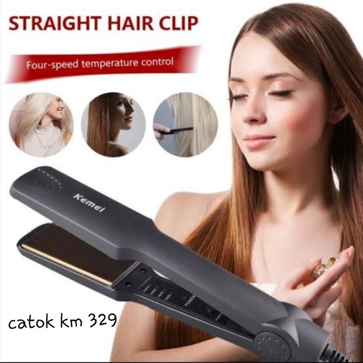 Jual Catok Pelurus Rambut / Catok Catokan KEMEI Splint Straight Hair KM ...