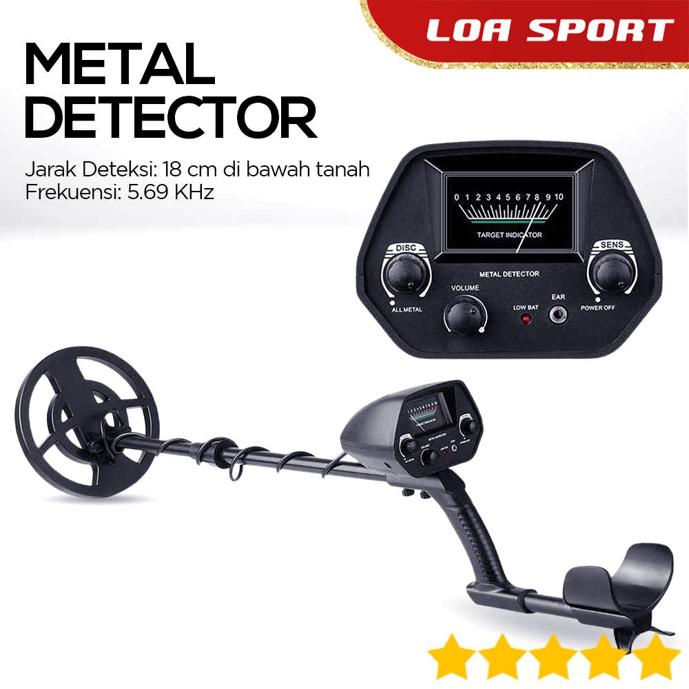 Jual Alat Pendeteksi Logam Emas Metal Gold Silver Detector Kedalaman 18 ...