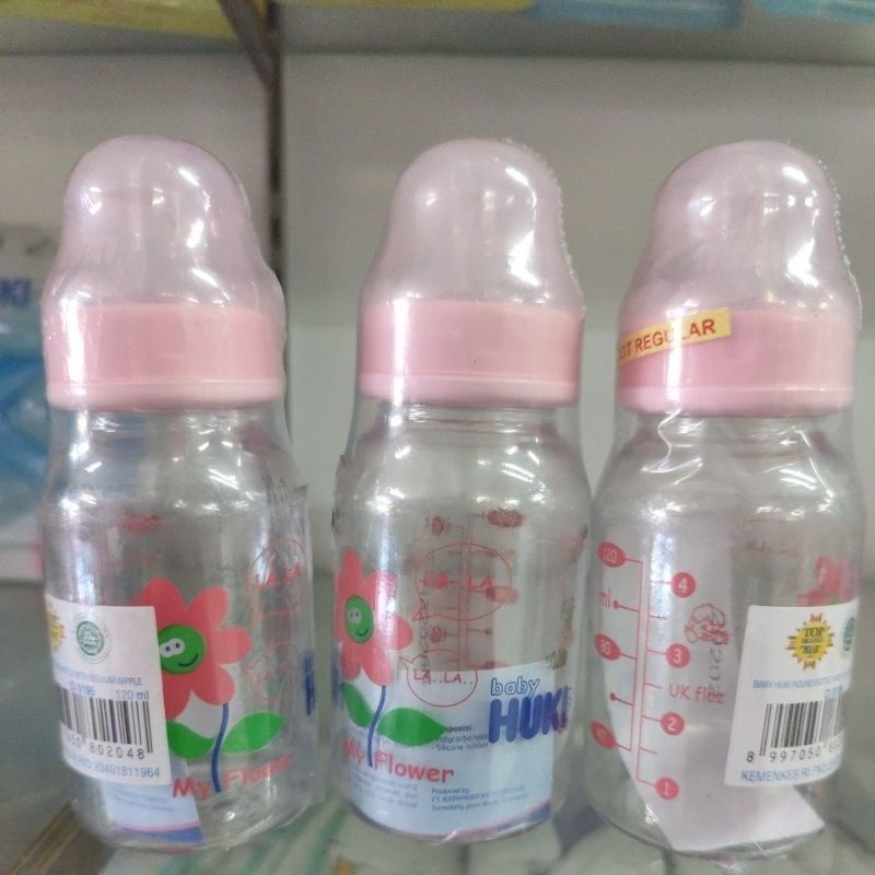 Jual Huki Botol Susu Round Regular Nipple 120ml Pink | Shopee Indonesia