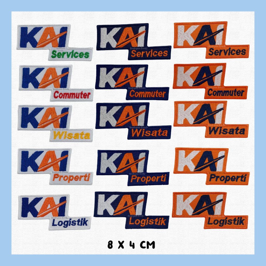 Jual Bordir Logo KAI Services / Properti / Commuter / Wisata / Bandara ...