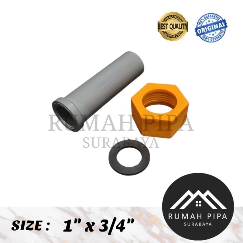 Jual Water Mur Kopling Sanyo komplit 1 inch ( mur PVC ) | Shopee Indonesia