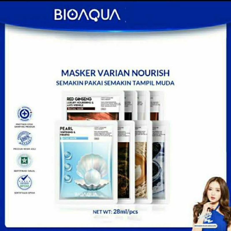 Jual Bioaqua Masker Wajah Nourish Series 28gr | Shopee Indonesia