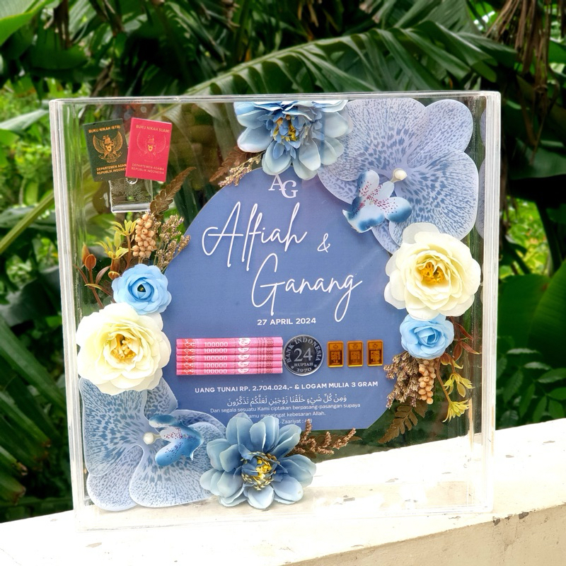 Jual BINGKAI MAHAR PERNIKAHAN FULL AKRILIK MAHAR AESTHETIC MAHAR UANG ...