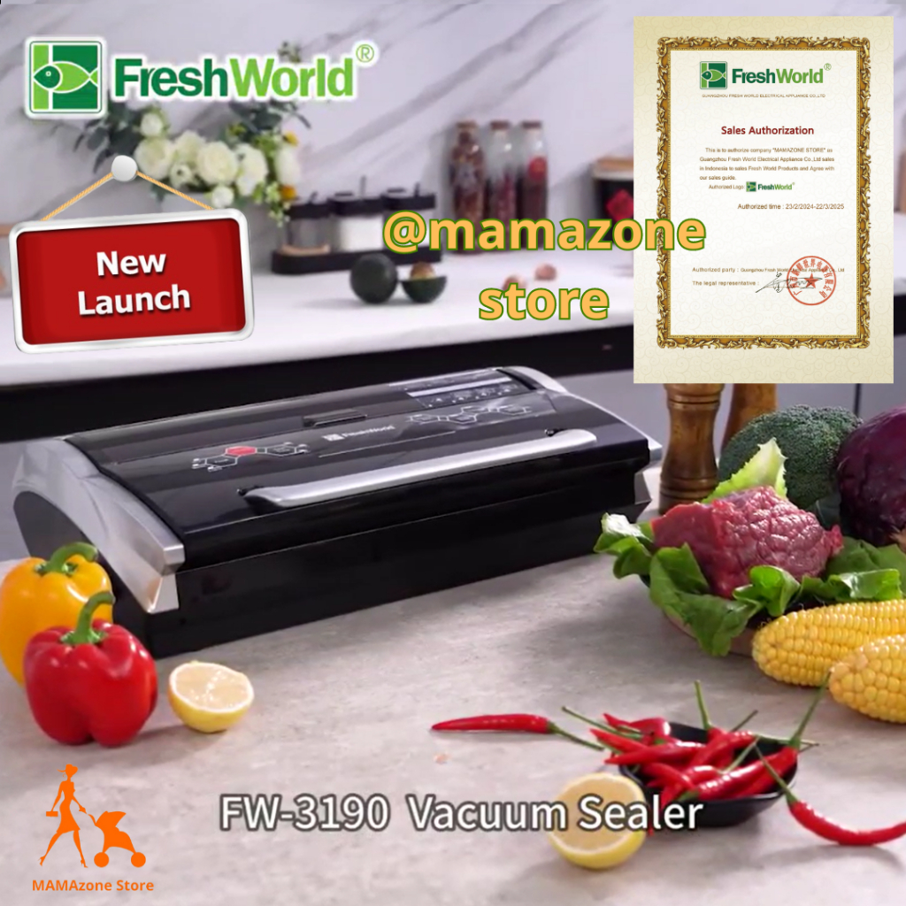 Jual FRESHWORLD Vacuum Sealer Machine FW3190 FW-3190 FW 3190 New Generation New Launching New ...