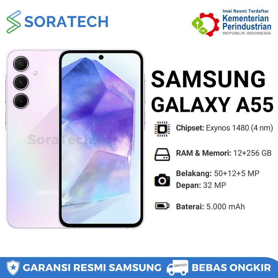 Jual Samsung Galaxy A55 5G 12/256 RAM 12GB ROM 256GB Garansi Resmi ...