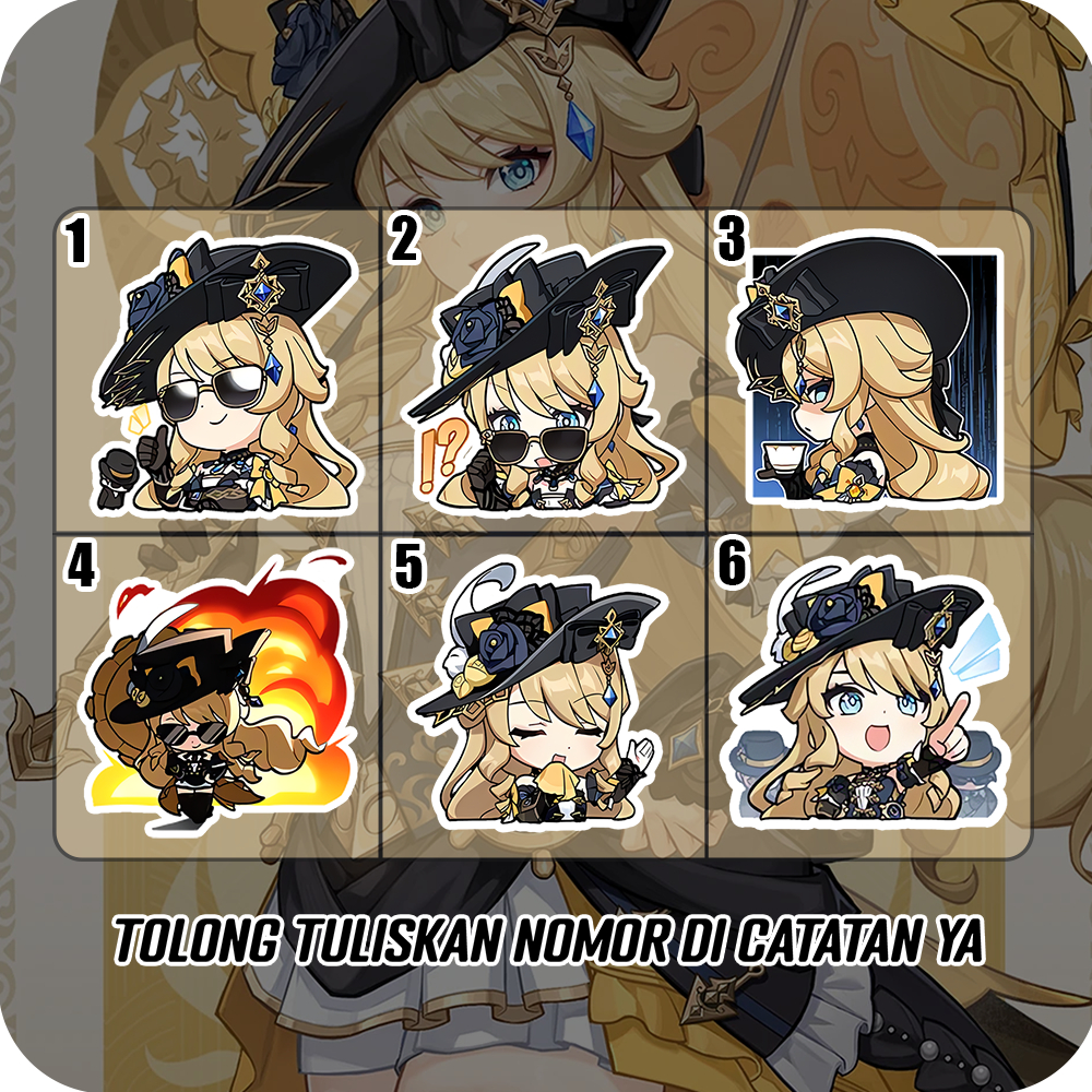 Jual Stiker Glossy Navia Genshin Impact, Sticker Anime Lucu Untuk HP ...