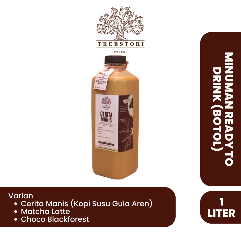 Jual Treestori Botol Ready to Drink / Kopi Susu Gula Aren, Matcha Latte ...